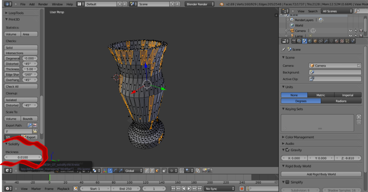 How to prepare a CAD model for 3D printing in Blender